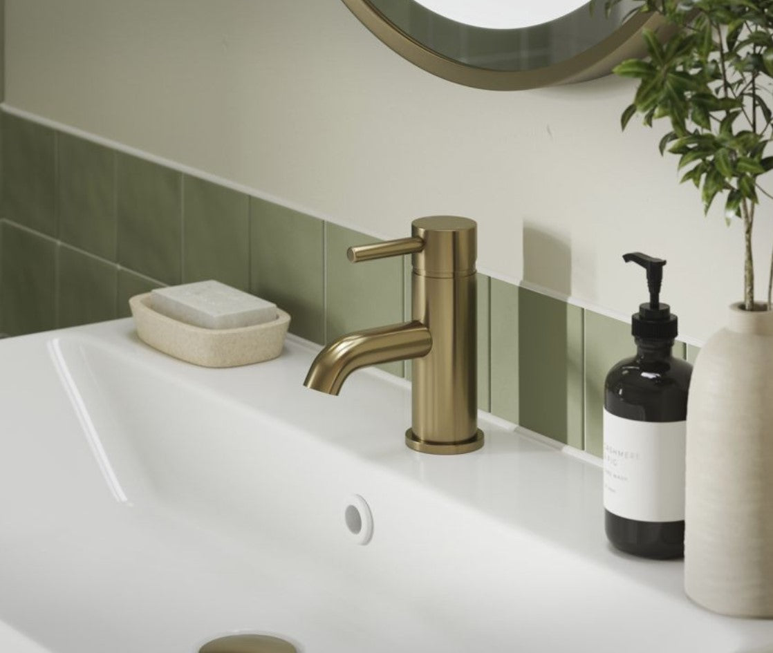 Brushed Bronze Round Basin Mixer Tap with Waste | Luxury Taps