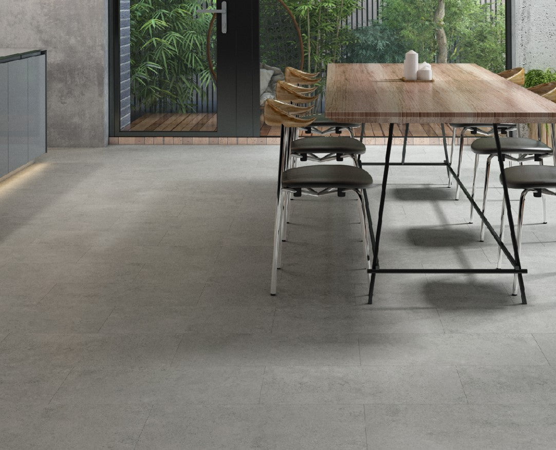 PREMIUM Grey Concrete Effect Click Luxury Vinyl Flooring | LVT Flooring ...