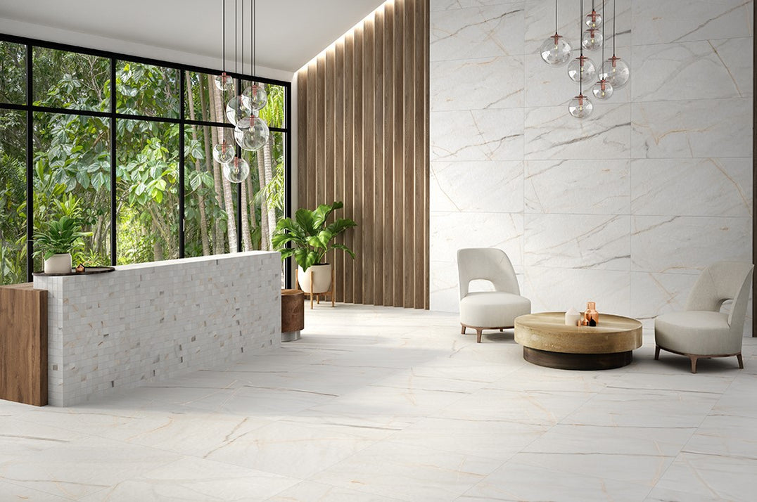 ESTEEM |White Marble Tiles | Marble Floor Tiles | Matt Tiles | – Luxury ...