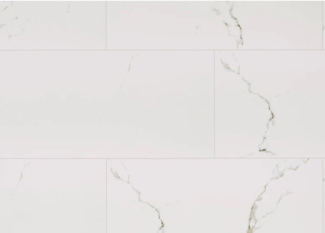 Elite White Marble Tile Effect LVT Flooring | Marble Effect Vinyl ...