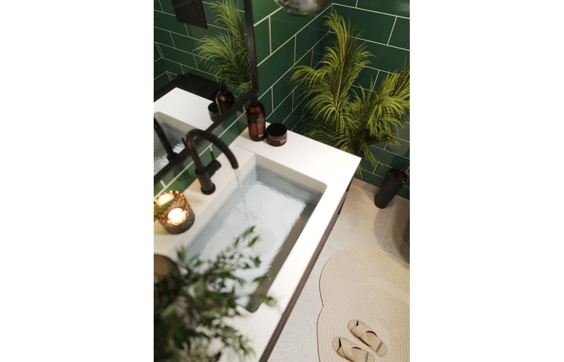Fibo Urban | Bottle Green Metro Brick | Bathroom Wall Panel