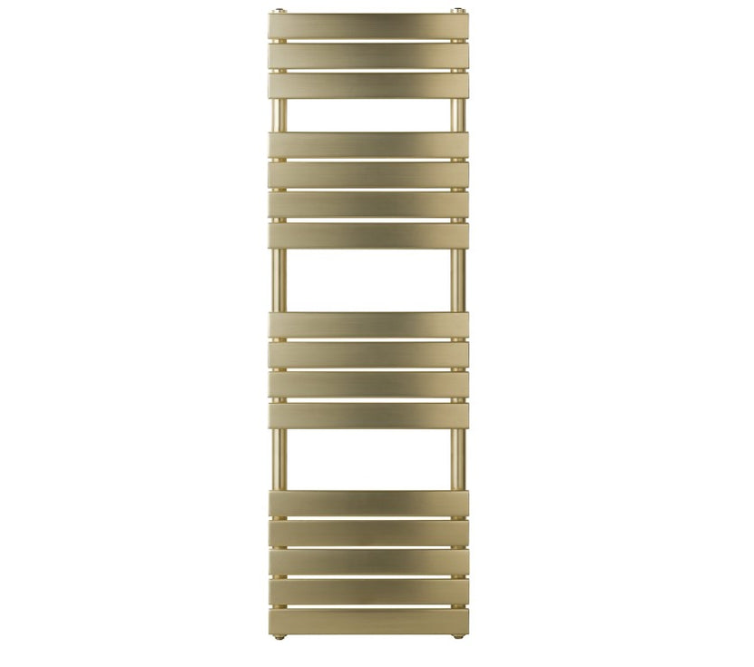 HIX Brushed Brass Radiator | Just Taps Plus | Luxury Bathrooms