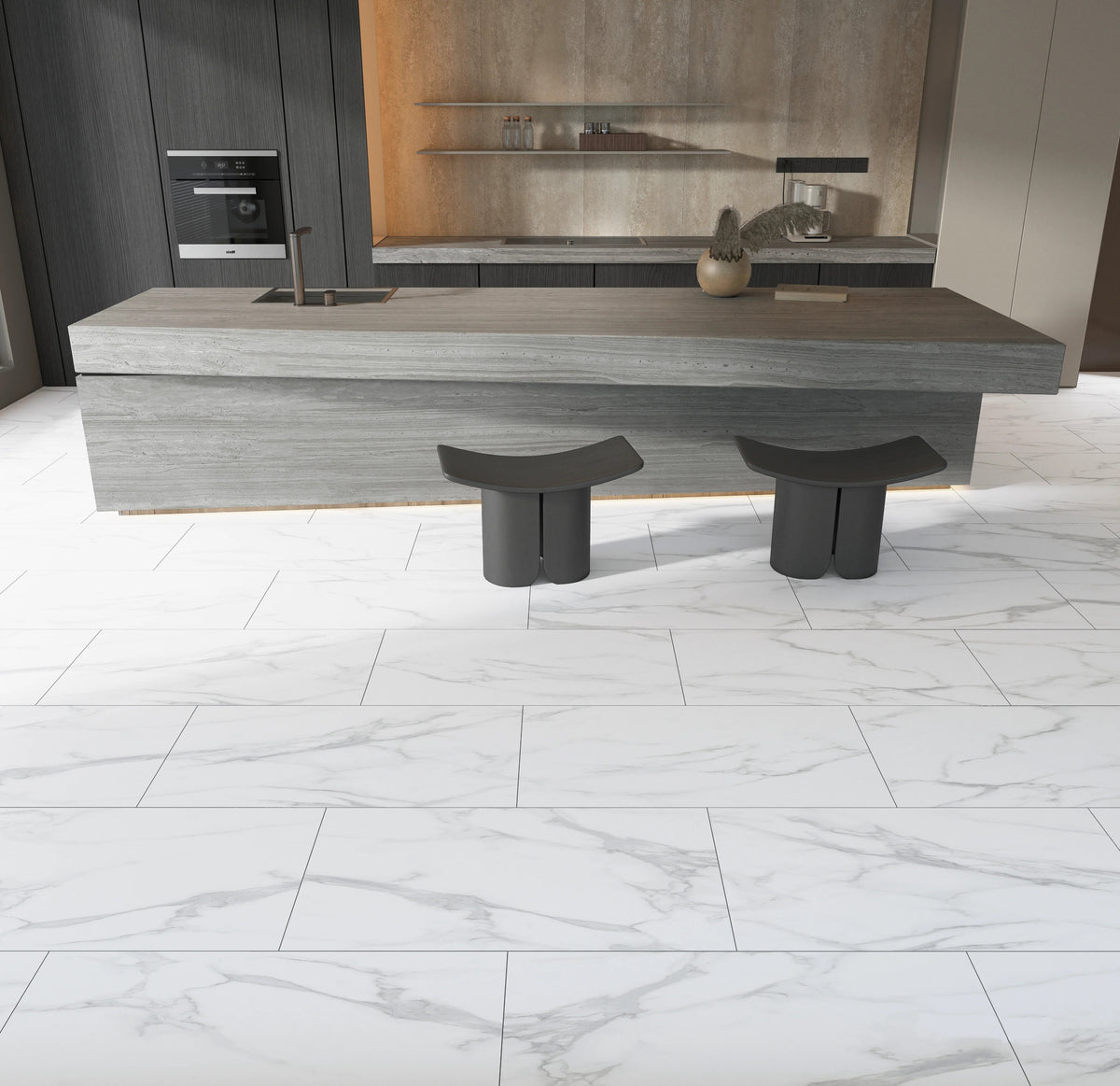 Premium Marble Effect Click LVT Flooring | Waterproof Marble Flooring ...