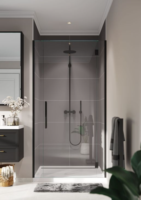 Fibo Contemporary Aberdeen Grey Tile Effect Bathroom Wall Panel