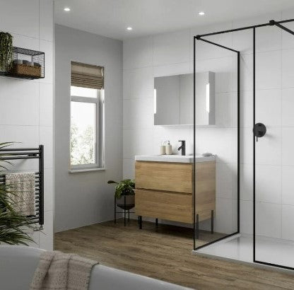 Multipanel Alpine White Tile Effect Bathroom Wall Panel (598 x 2400mm)