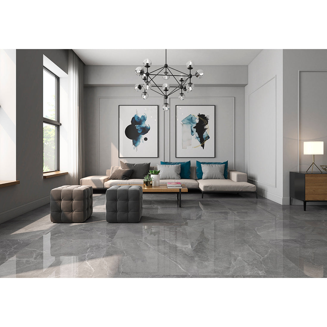 Athens Grey | Polished Marble Effect Tiles | – Luxury Bathrooms And Tiles