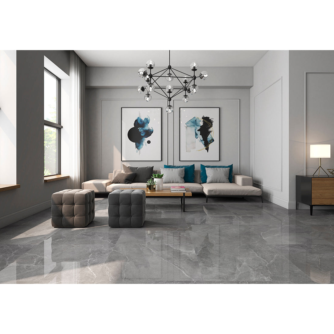 Athens Grey | Polished Marble Effect Tiles | – Luxury Bathrooms And Tiles