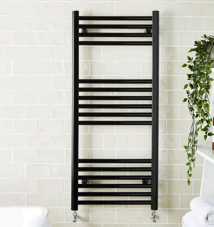 Matt Black Heated Towel Rail | Kartell Radiators