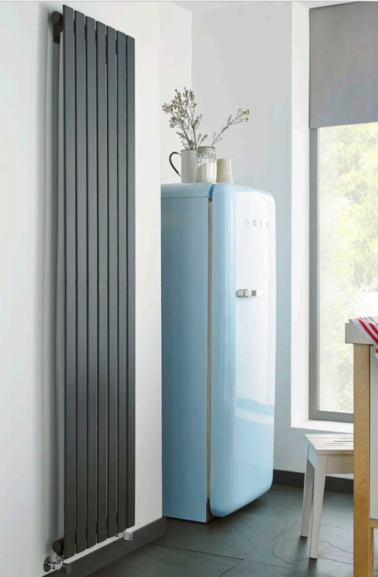 Boston Flat Panel Anthracite Vertical Radiator | Designer Radiators