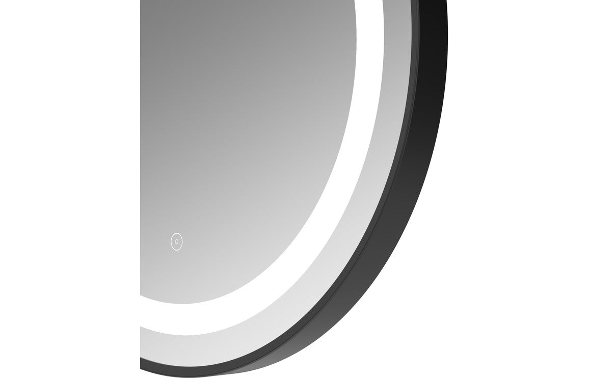 Radiance | 600mm Matt Black LED Mirror